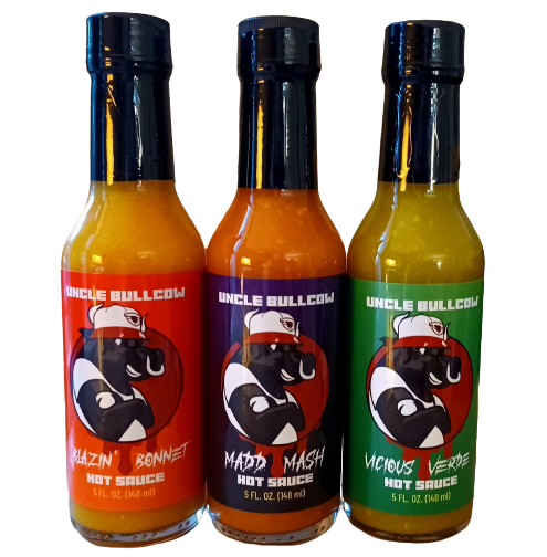 3 Pack MIXED Hot Sauce | Uncle Bullcow